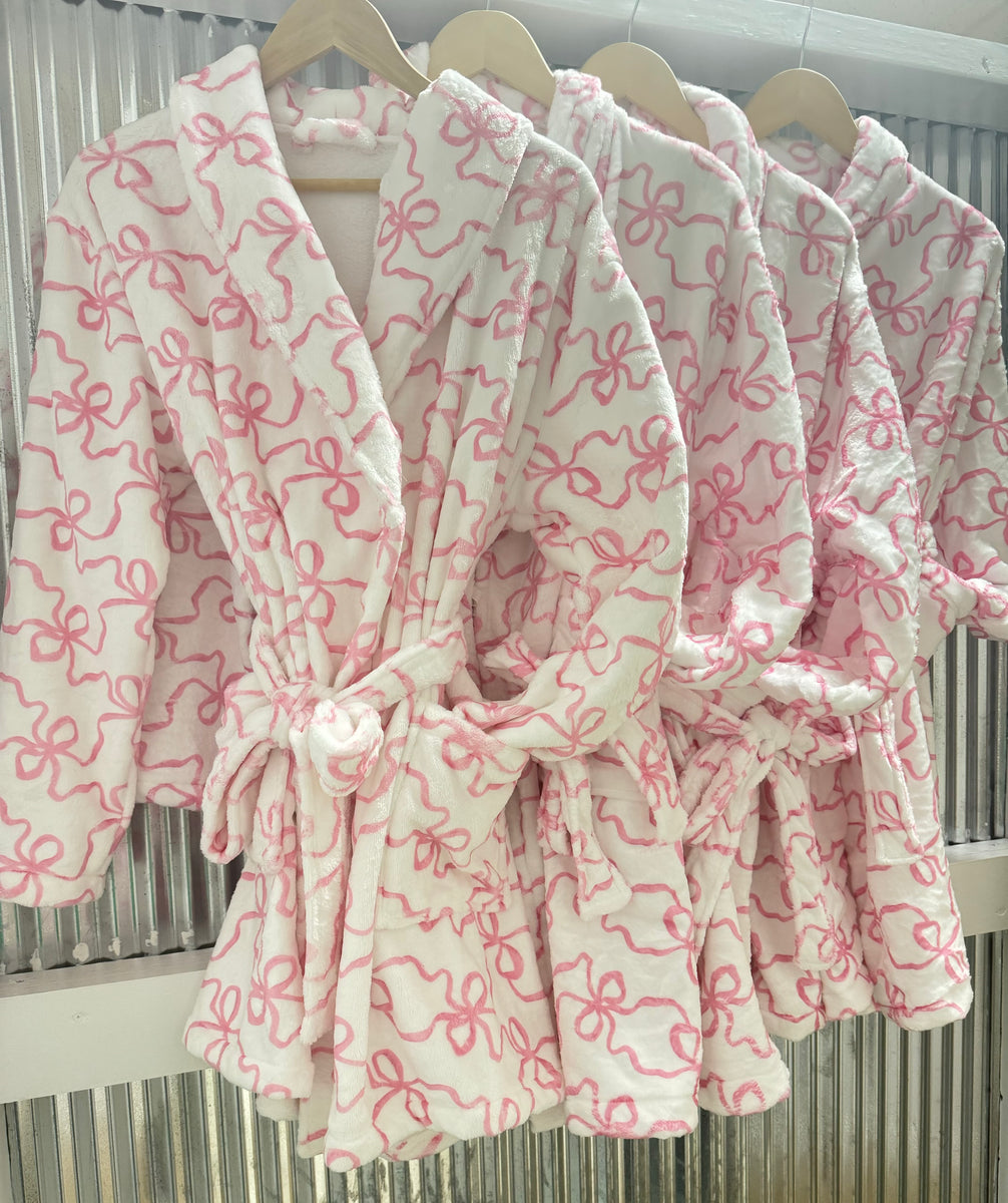 Pink Bow Robe – Shop Southern Class Boutique